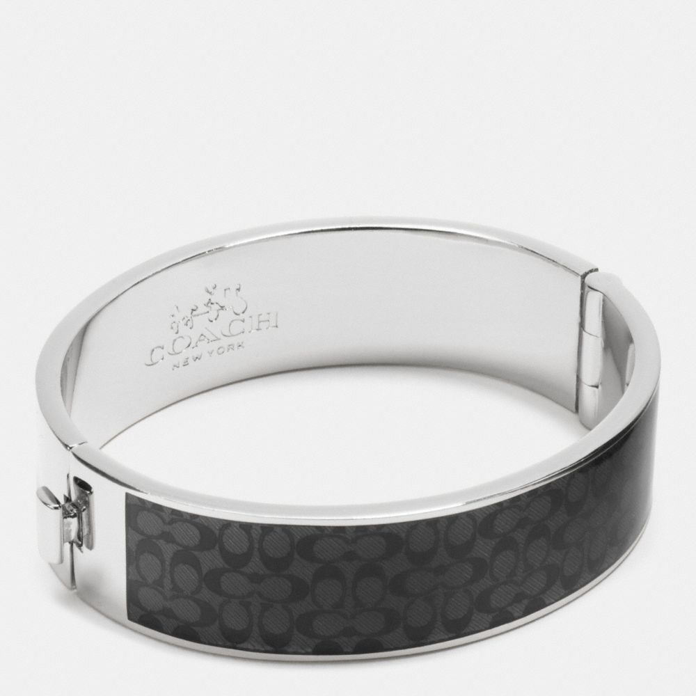 COACH®: Enamel Signature Wide Hinged Bangle