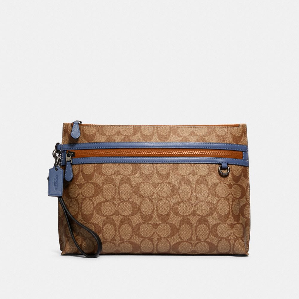 COACH® Outlet | Sporty Carry All Pouch In Colorblock Signature Canvas