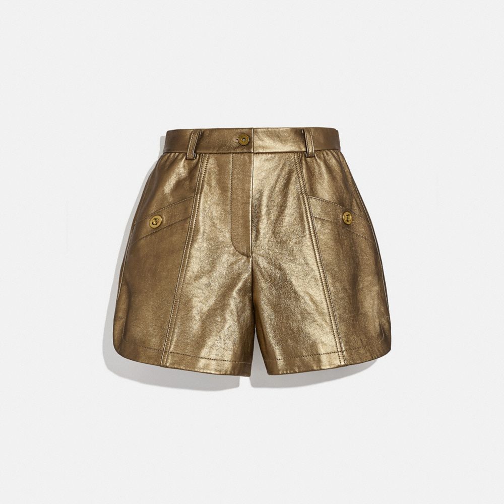 Metallic Leather Shorts | COACH®