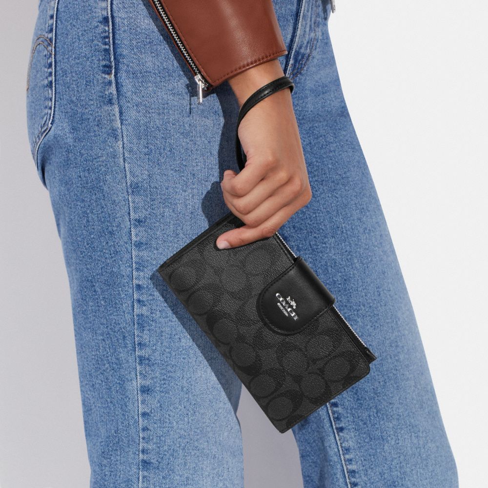 Teal Coach Signature Wallets