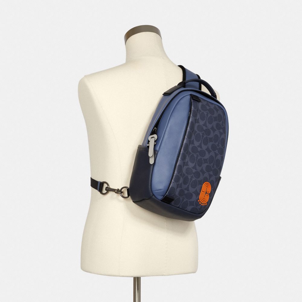 COACH® Outlet | Edge Pack In Colorblock Signature Canvas