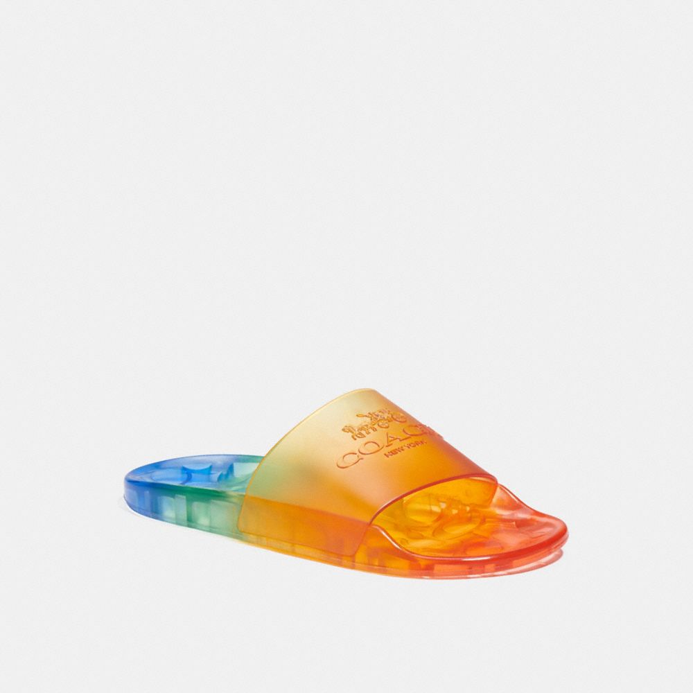 coach clear slippers