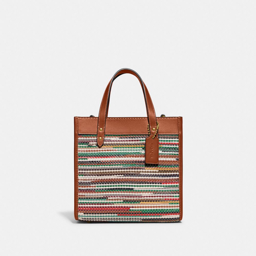 COACH® | Field Tote 22 In Upwoven Leather