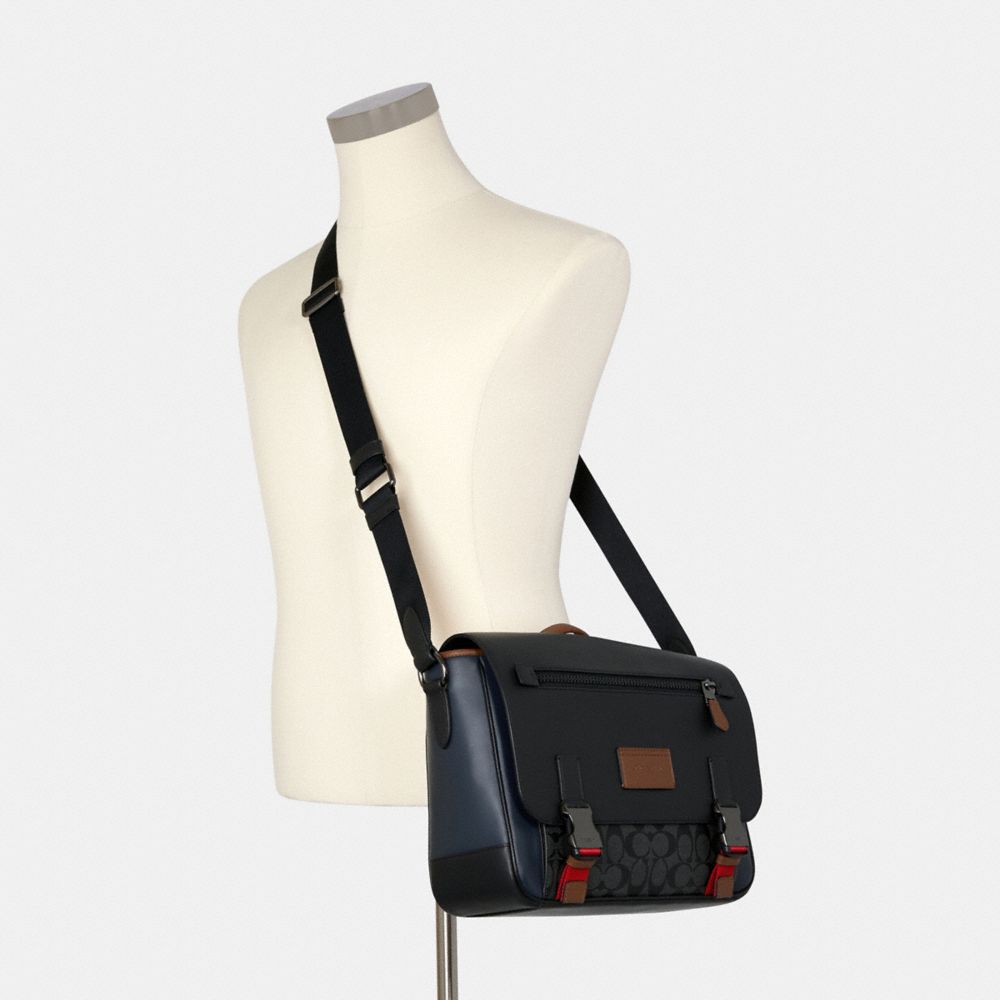 COACH® Outlet | Track Messenger In Colorblock Signature Canvas