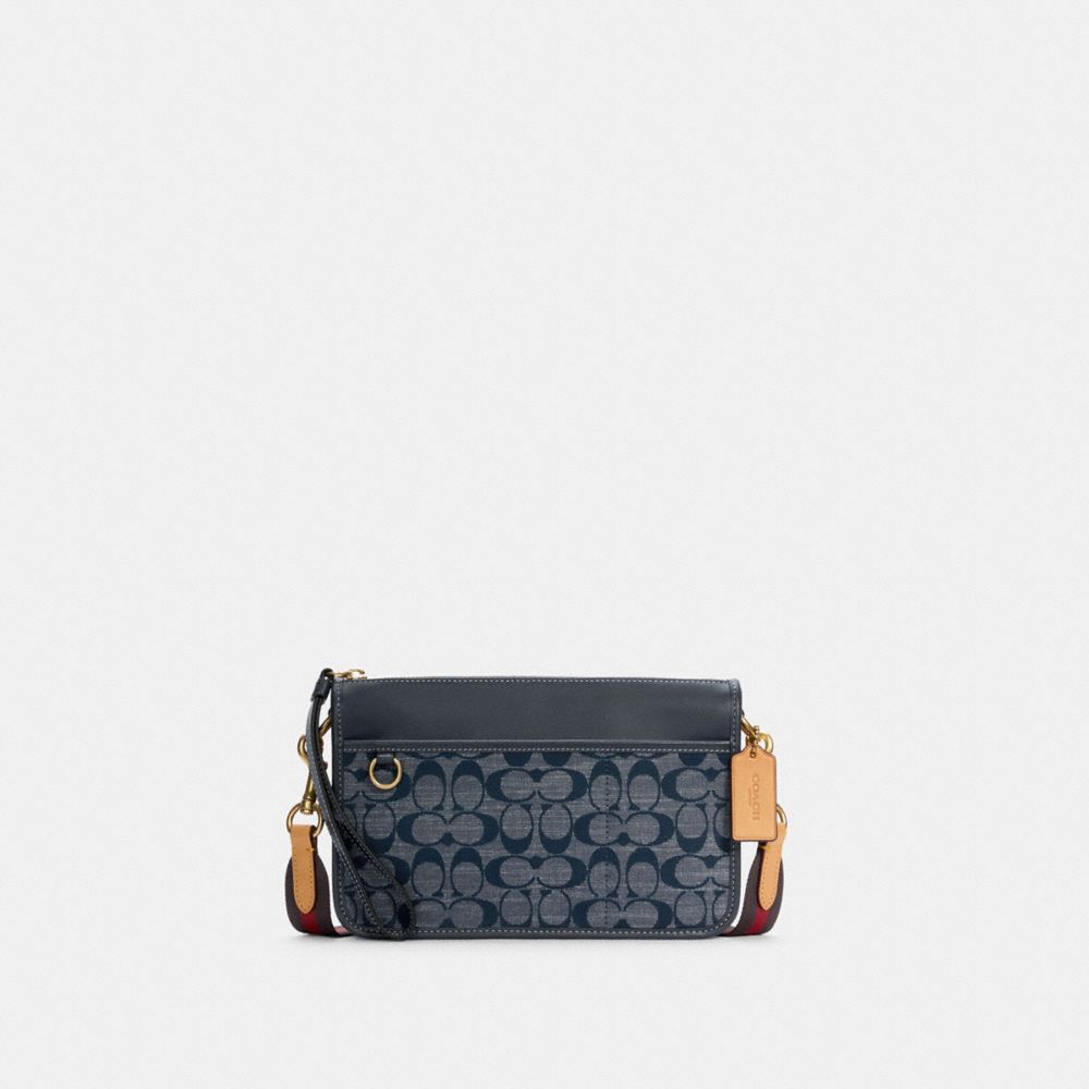 COACH® Outlet | Heritage Convertible Crossbody In Signature Chambray