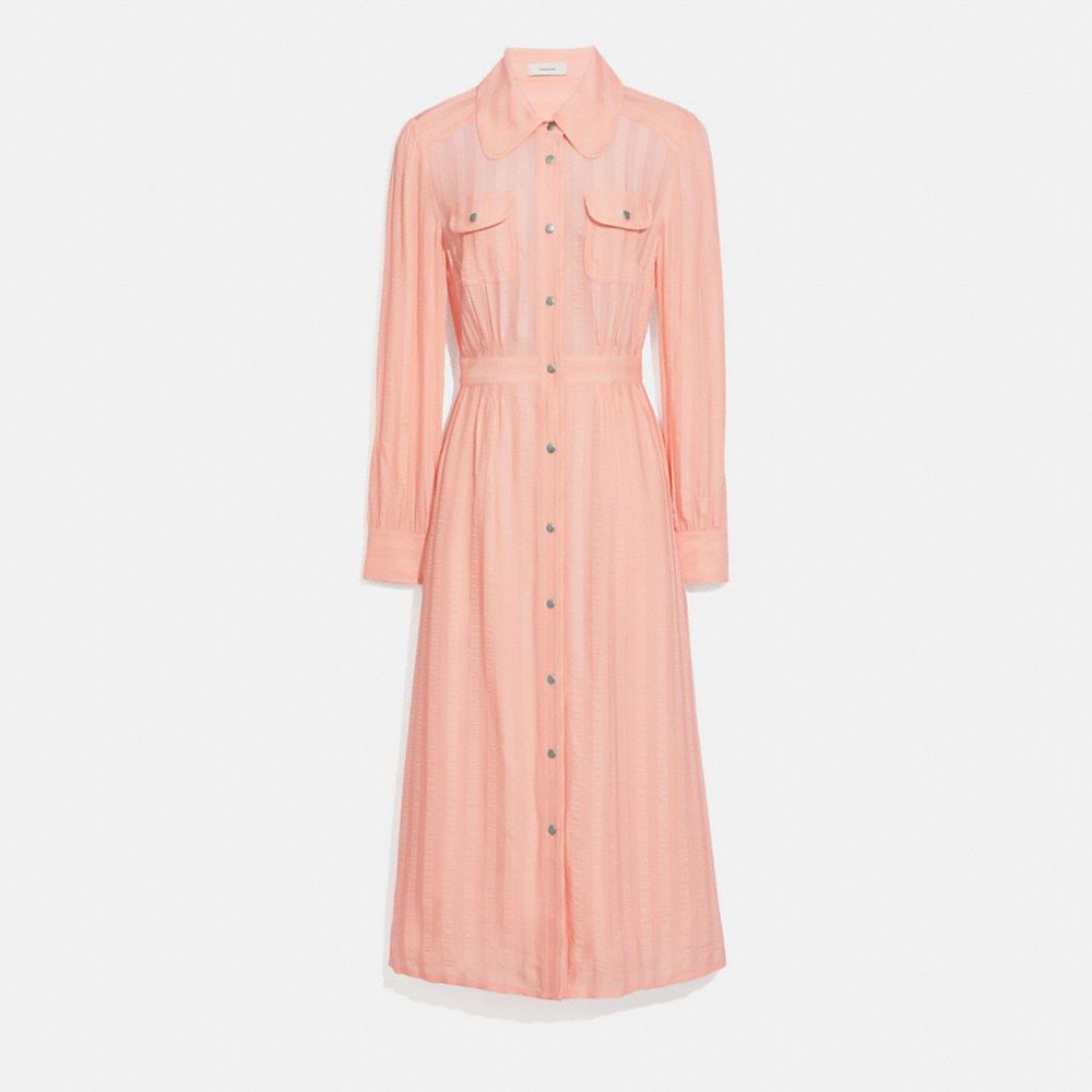 Long Striped Viscose Dress | COACH®