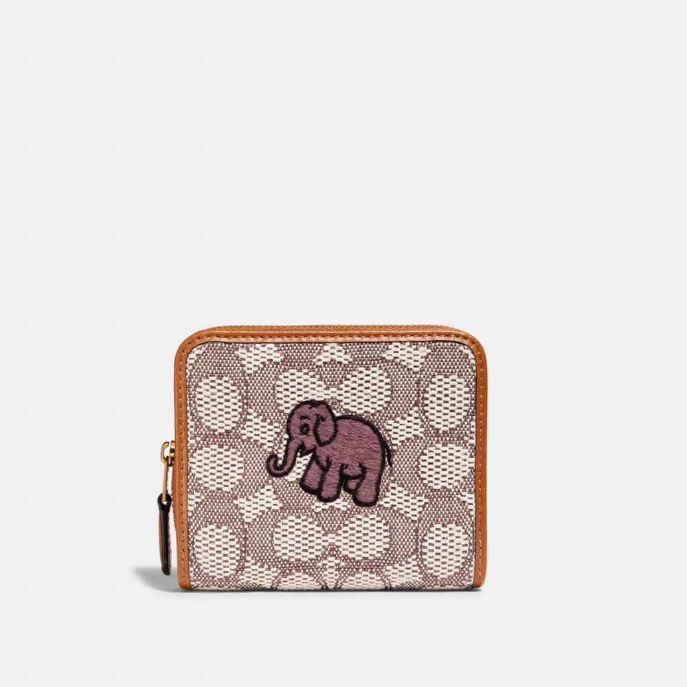 COACH® | Billfold Wallet In Signature Textile Jacquard With Elephant ...