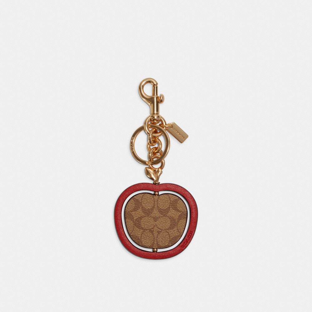 COACH® | Spinning Apple Bag Charm In Signature Canvas