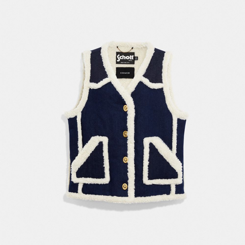COACH® | Coach X Schott Denim Vest