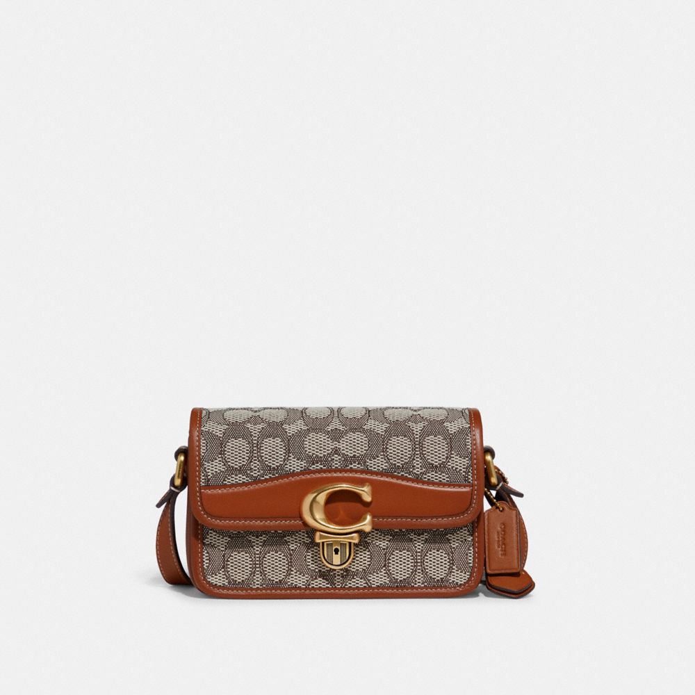 Coach Studio Shoulder Bag 19 In Signature Jacquard In Brass/cocoa ...