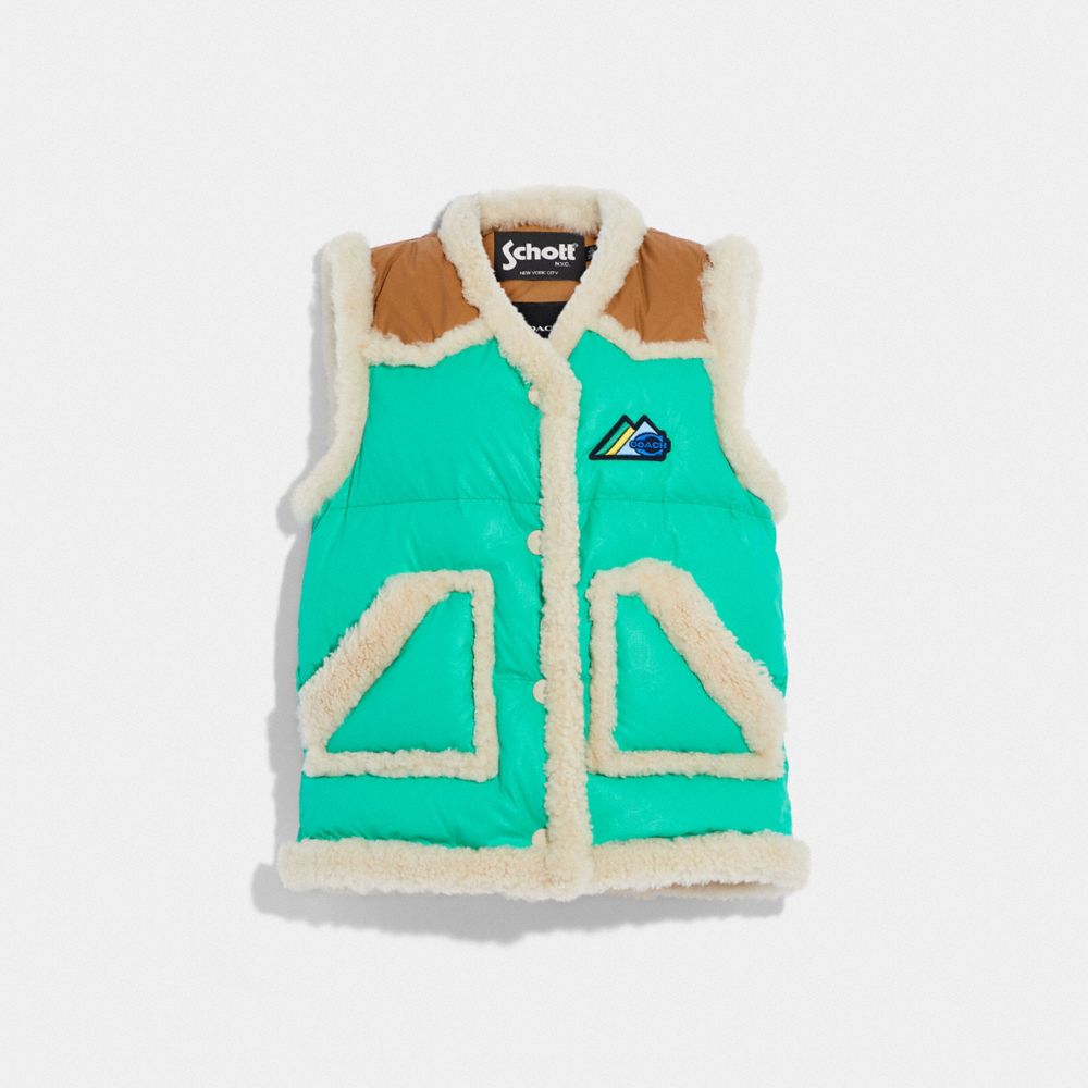COACH® | Coach X Schott Puffer Nylon Vest