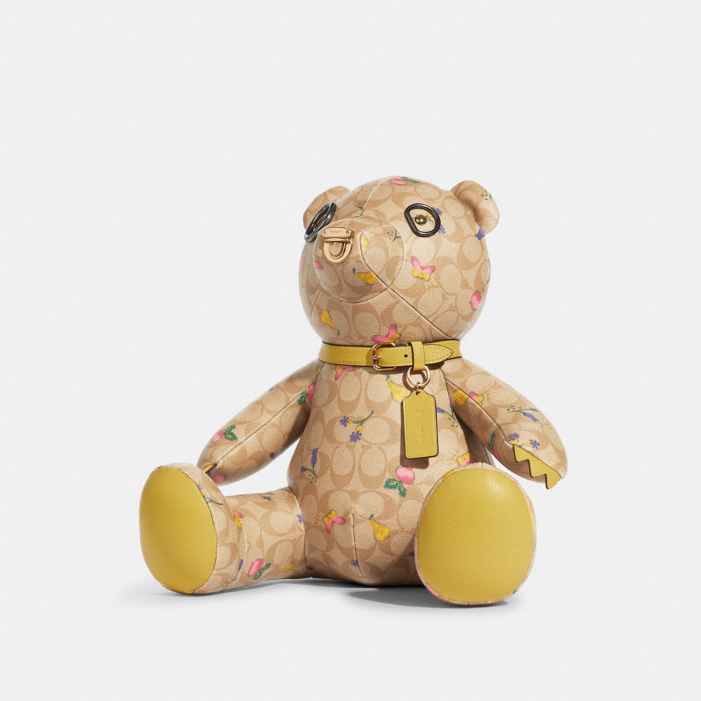 COACH® | Medium Collectible Bear In Signature Canvas With Dreamy Veggie ...