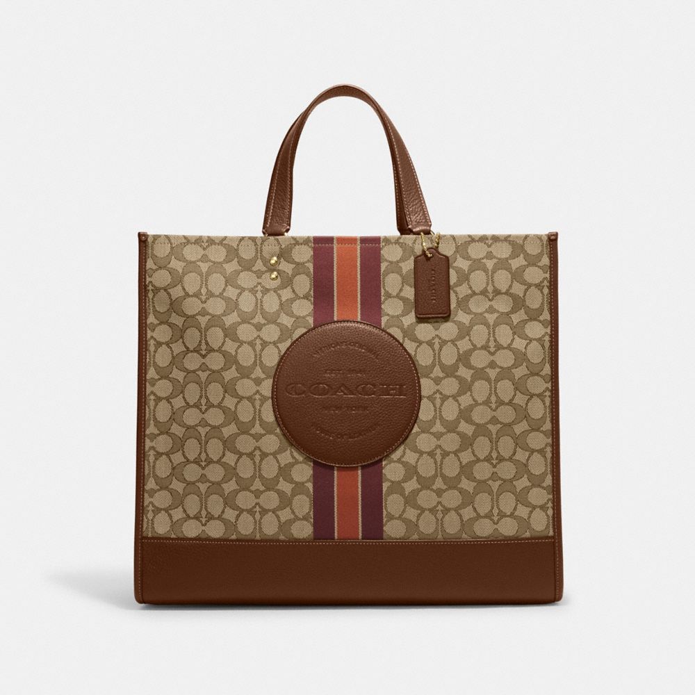 Coach Outlet Dempsey Tote 40 In Signature Jacquard With Stripe And ...