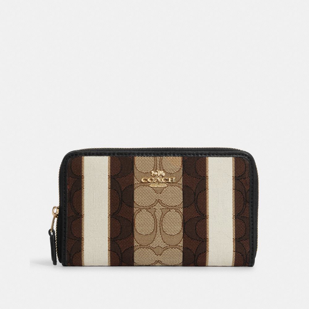 COACH OUTLET® | Medium Id Zip Wallet In Signature Jacquard With Stripes