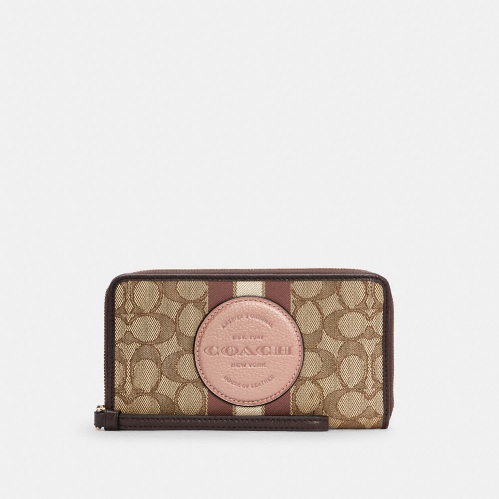 COACH® | Dempsey Large Phone Wallet In Signature Jacquard With Stripe ...