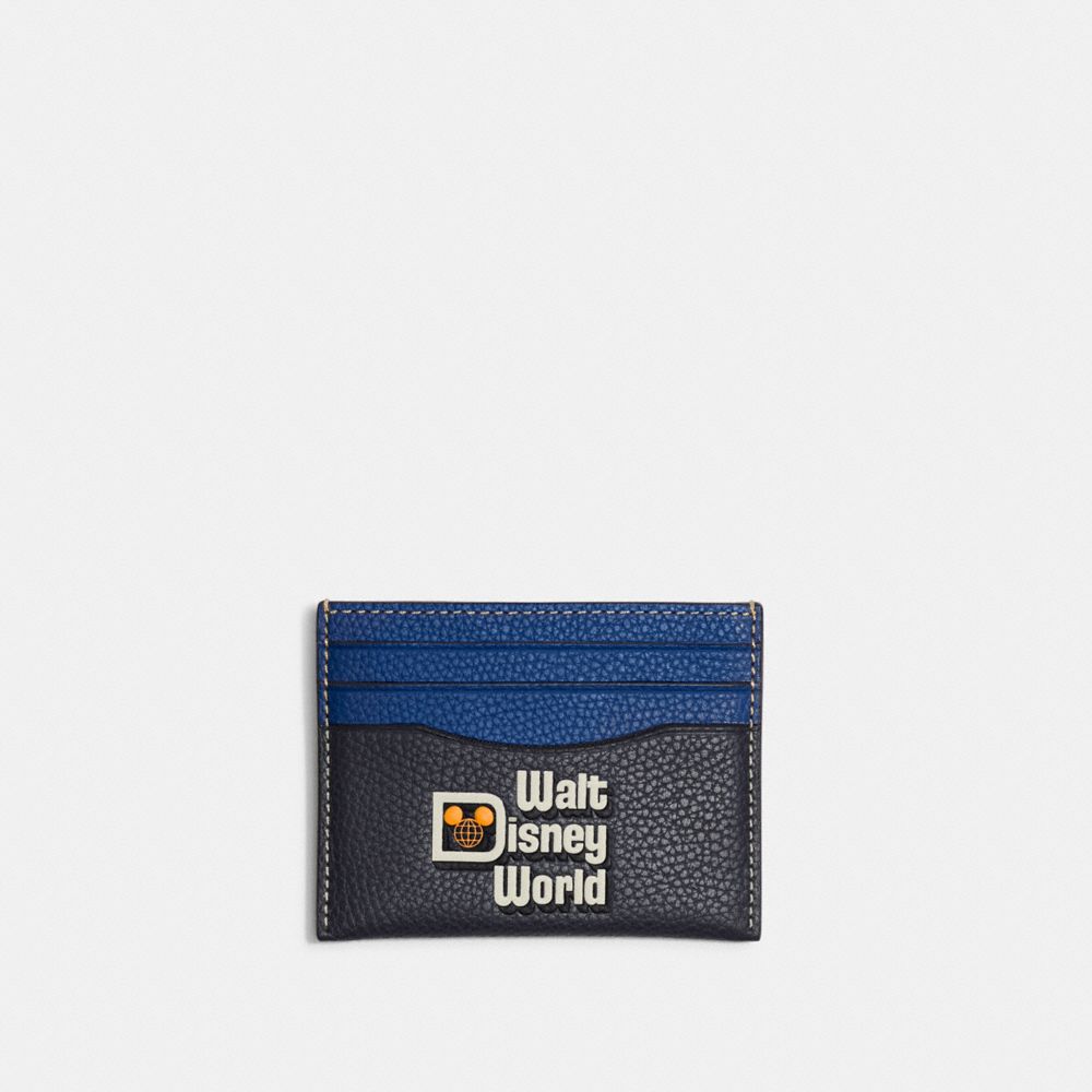 Coach Disney X Card Case With Walt Disney World Motif In Midnight Navy ...
