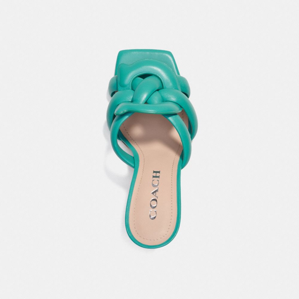 Turquoise Coach Sandals