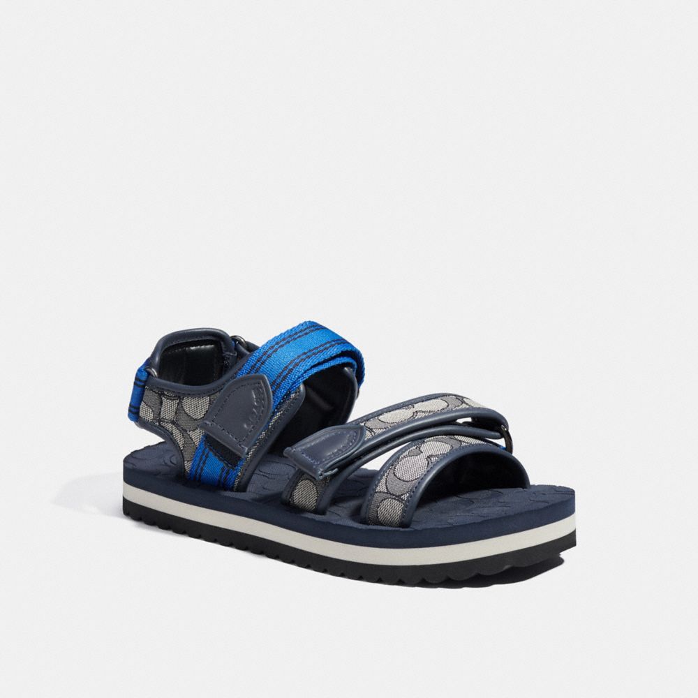 COACH® | Sport Sandal In Signature Jacquard
