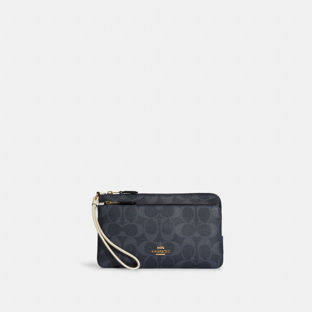COACH® | Double Zip Wallet In Signature Canvas