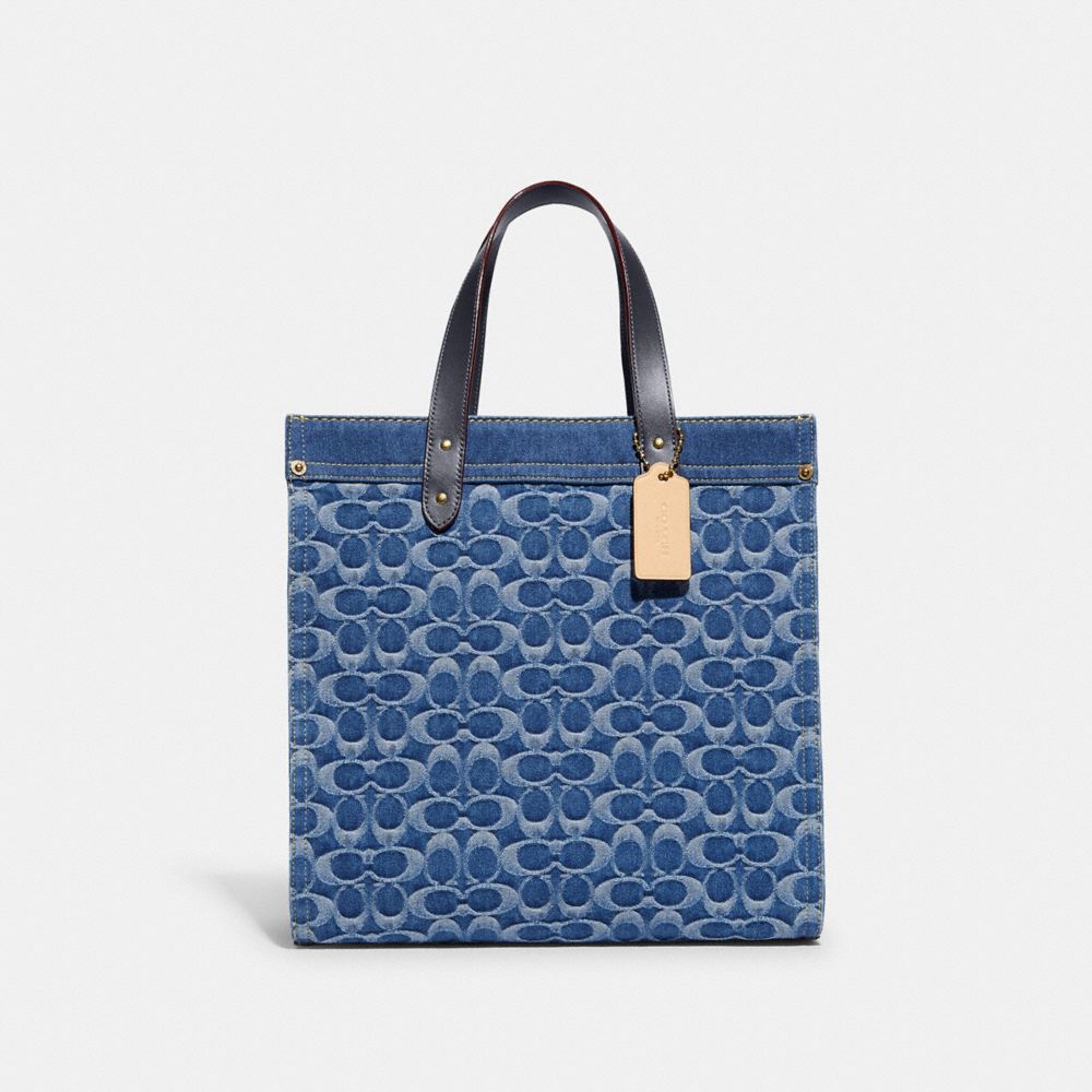 Coach® Field Tote In Signature Denim