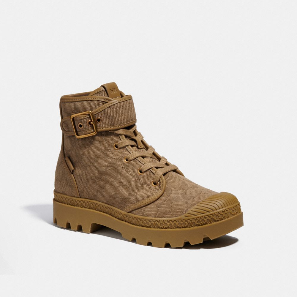 Trooper Mid Top Boot In Signature Jacquard Canvas | COACH®
