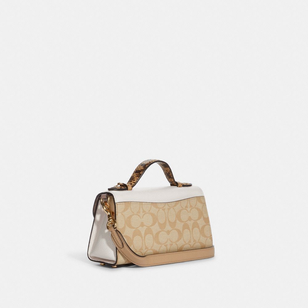 COACH OUTLET® | Kleo Top Handle In Blocked Signature Canvas
