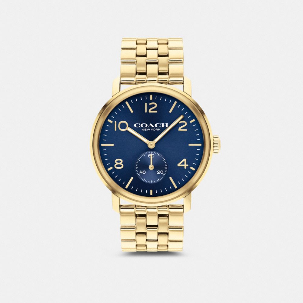 Coach Harrison Watch, 42mm In Gold | ModeSens