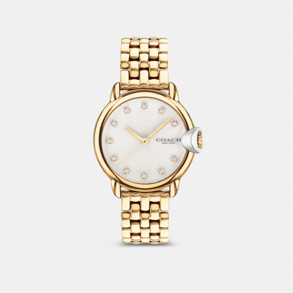 Coach Arden Watch, 32mm In Gold | ModeSens