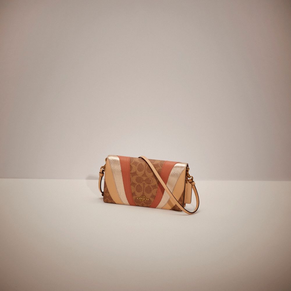 Restored Hayden Foldover Crossbody Clutch In Signature Canvas With Wave ...