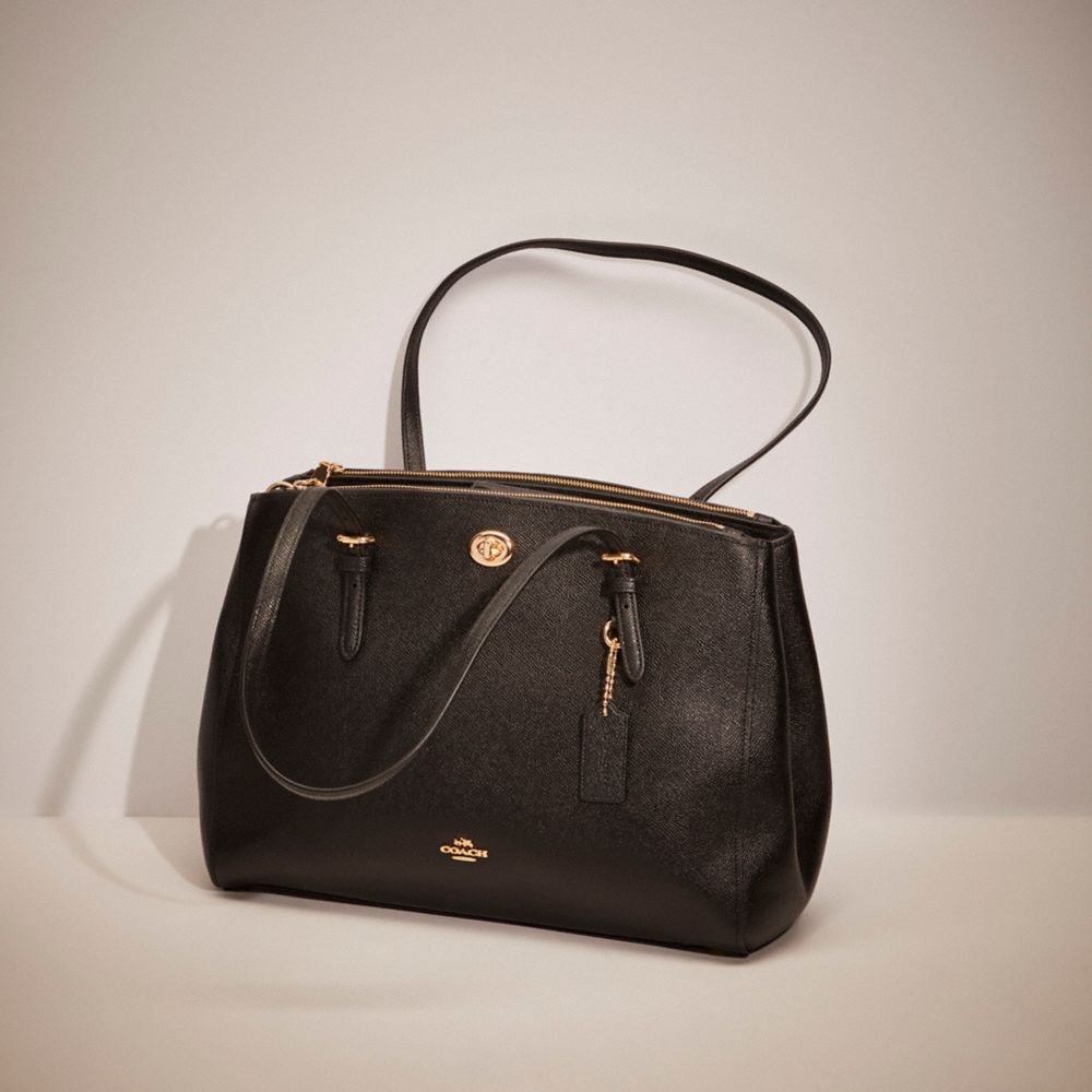 Coach Restored Turnlock Carryall In Light Gold/black | ModeSens