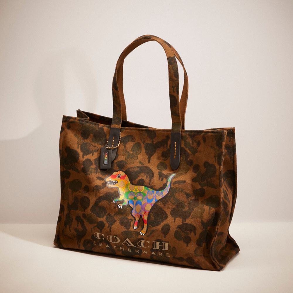 Restored Tote 42 With Rainbow Signature Rexy | COACH®