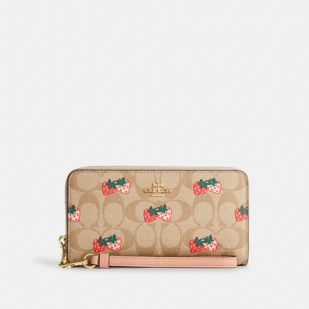 COACH OUTLET® | Long Zip Around Wallet In Signature Canvas With ...