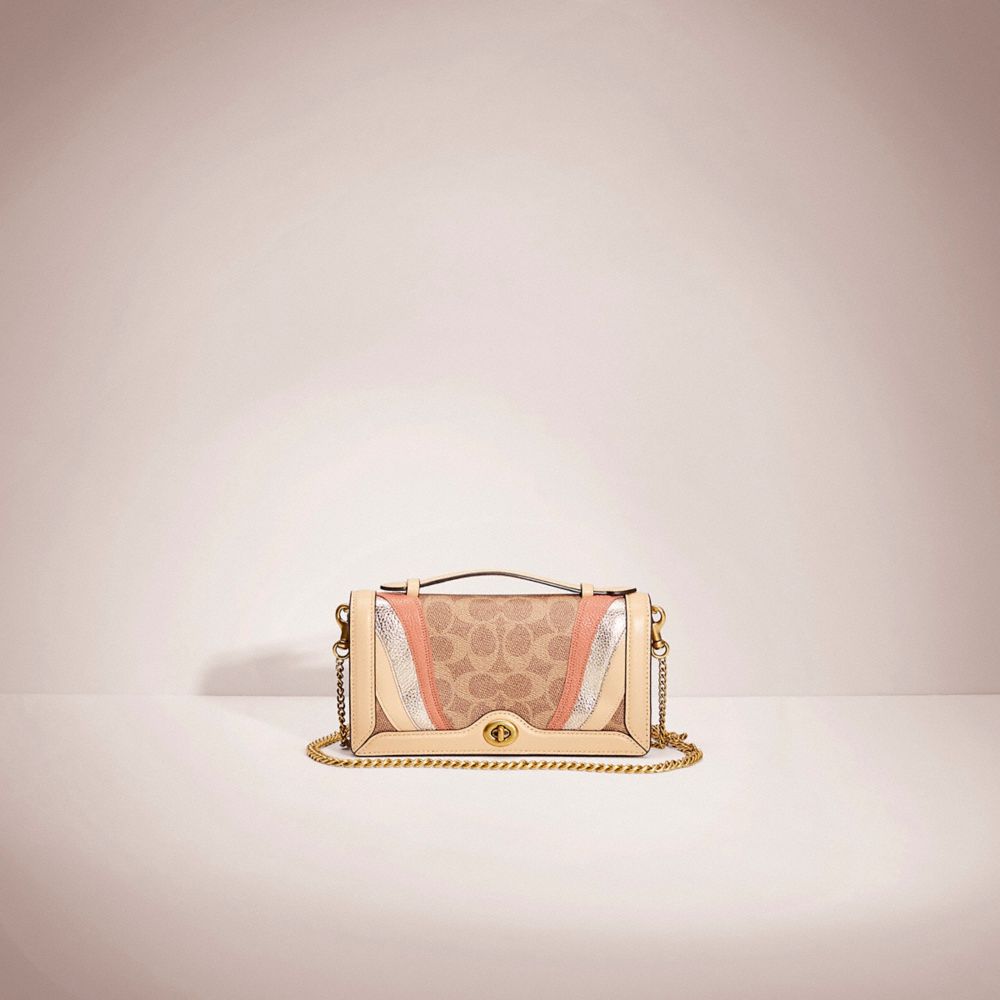 Coach Restored Riley Chain Clutch In Signature Canvas With Wave ...