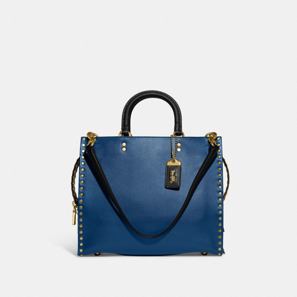 Coach Rogue In Colorblock With Rivets In Brass/true Blue Multi | ModeSens