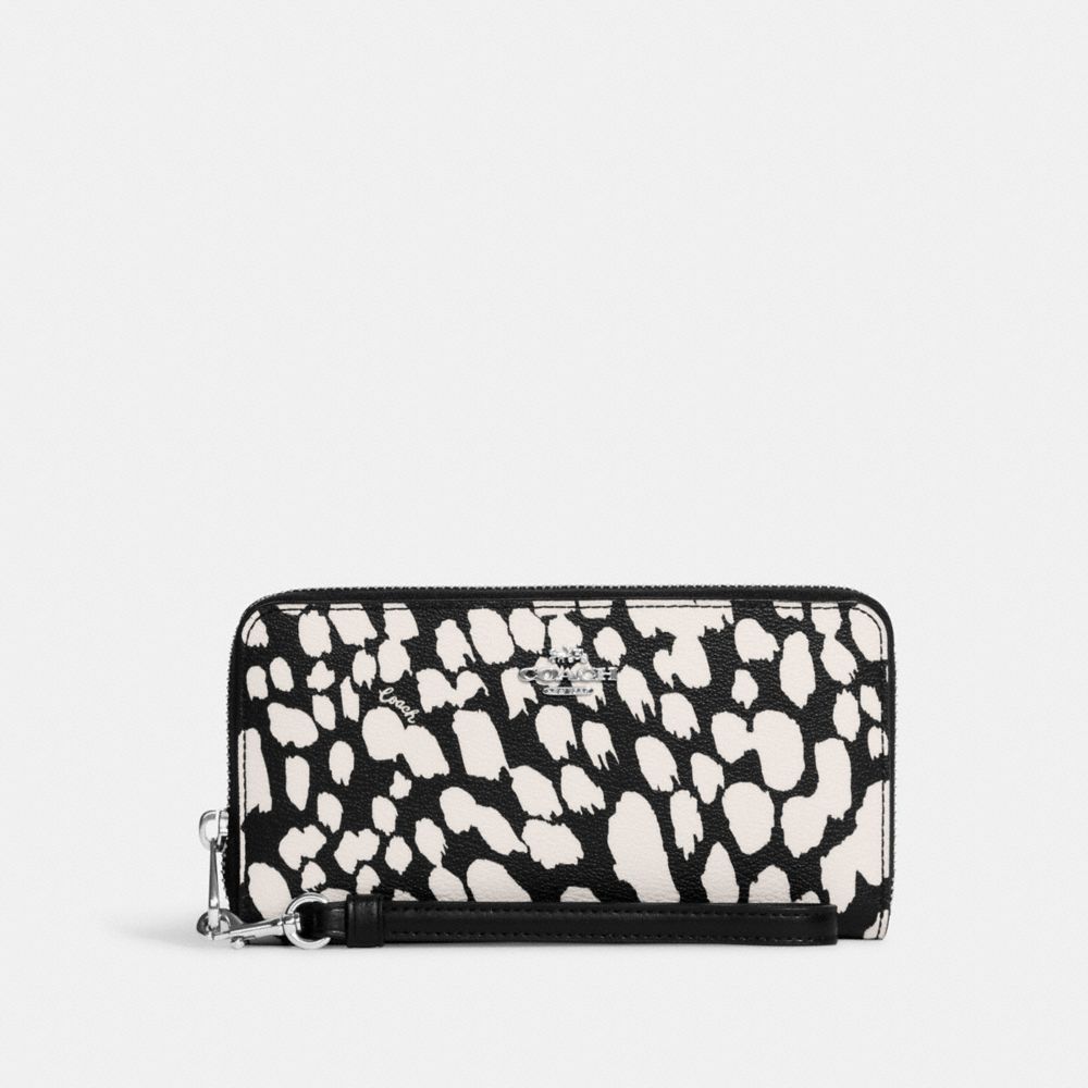 COACH® | Long Zip Around Wallet With Spotted Animal Print