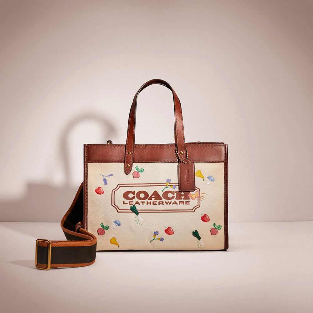 Restored Field Tote 30 With Garden Embroidery Coach Badge | COACH®