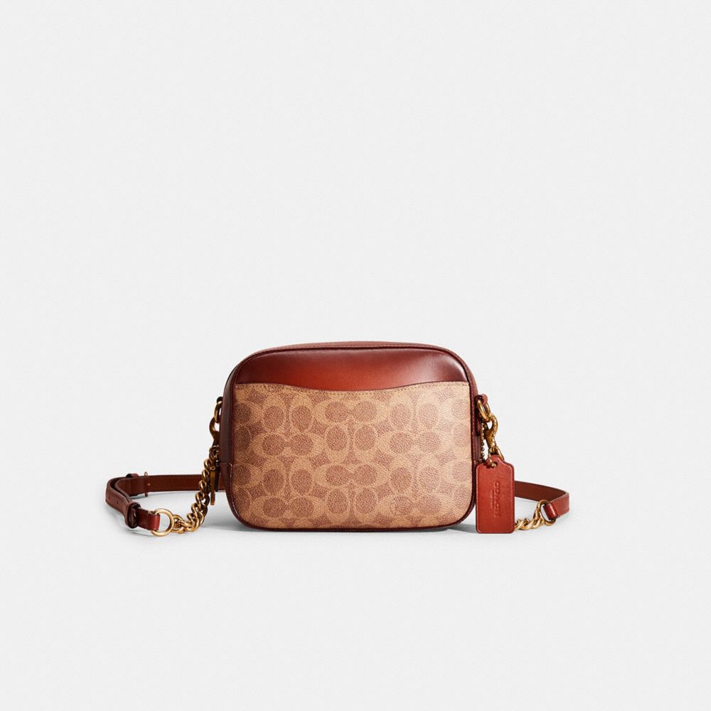 Coach Restored Camera Bag In Signature Canvas In Brass/rust | ModeSens