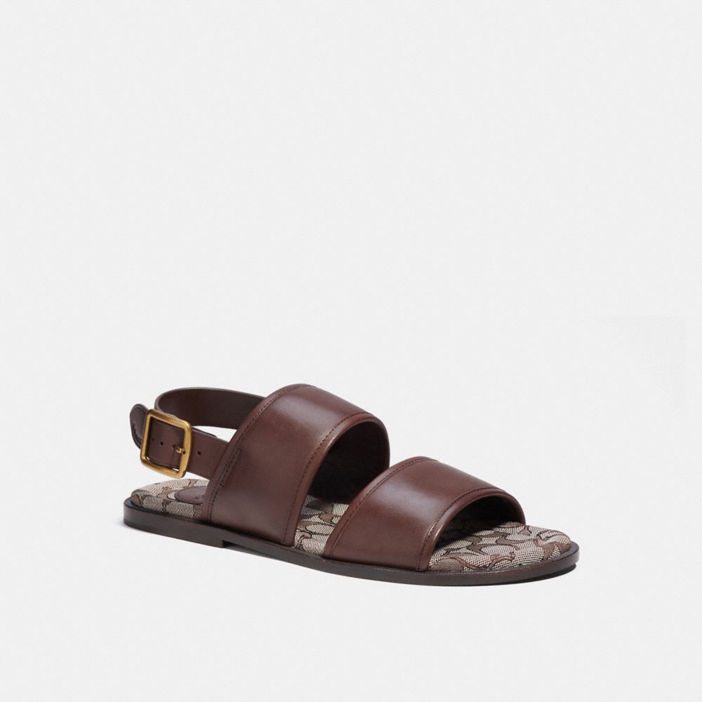 Coach Two Strap Sandal With Signature Jacquard In Maple | ModeSens