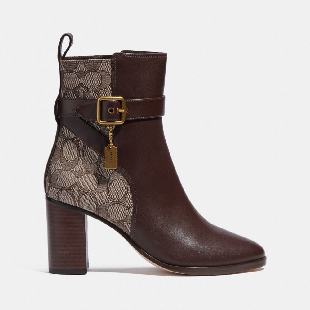 Olivia Bootie In Signature Jacquard | COACH®