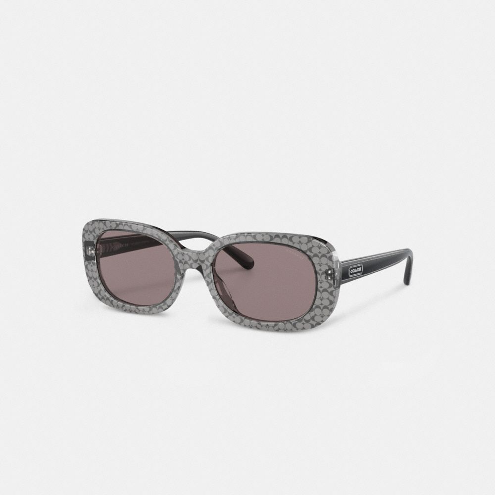 COACH® | Badge Rounded Square Sunglasses