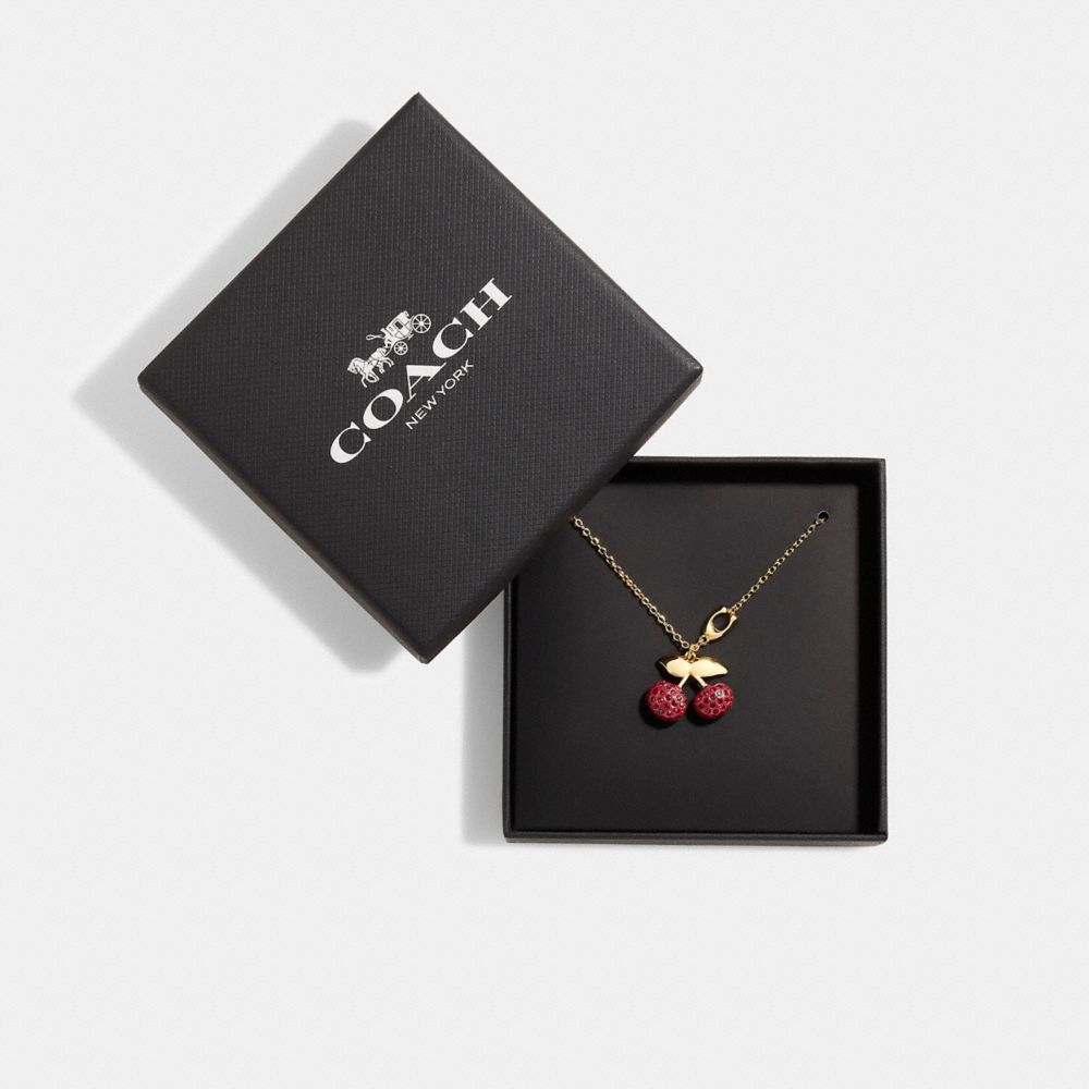 COACH® | Pavé Cherry Pendant Necklace