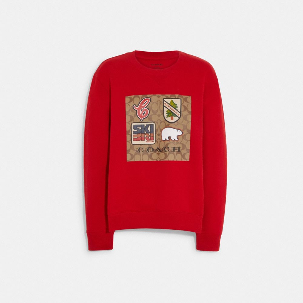 COACH® | Signature Ski Crewneck