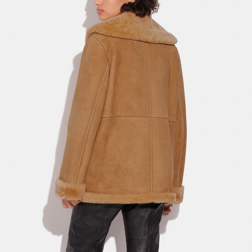 COACH® | Shawl Shearling Coat