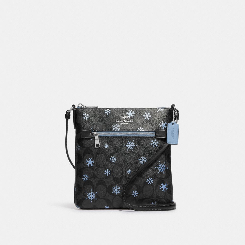 Coach Outlet Mini Rowan File Bag In Signature Canvas With Snowflake ...