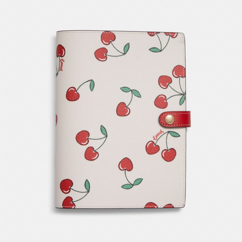 COACH® | Notebook With Heart Cherry Print