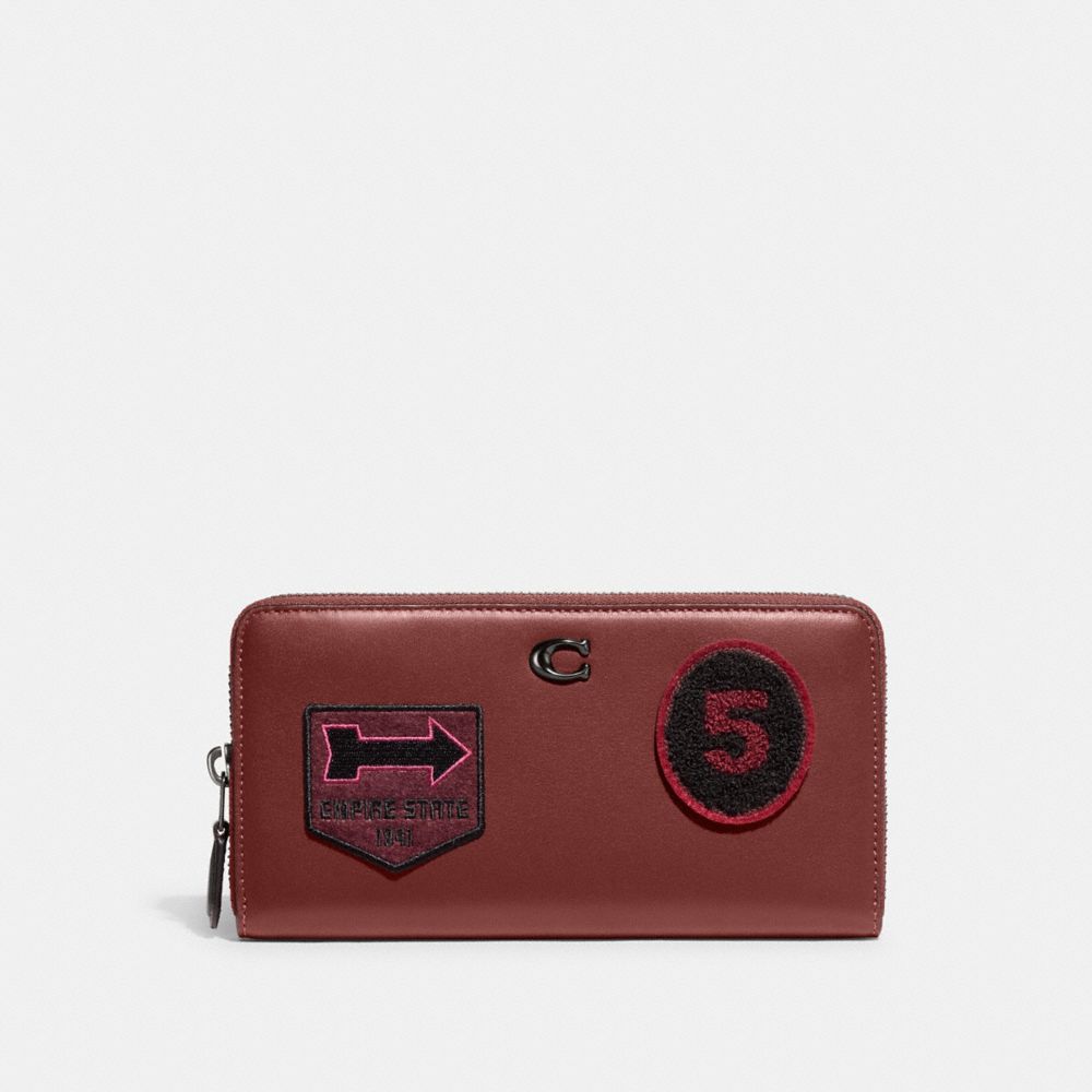 COACH® | Accordion Zip Wallet With Varsity Patches