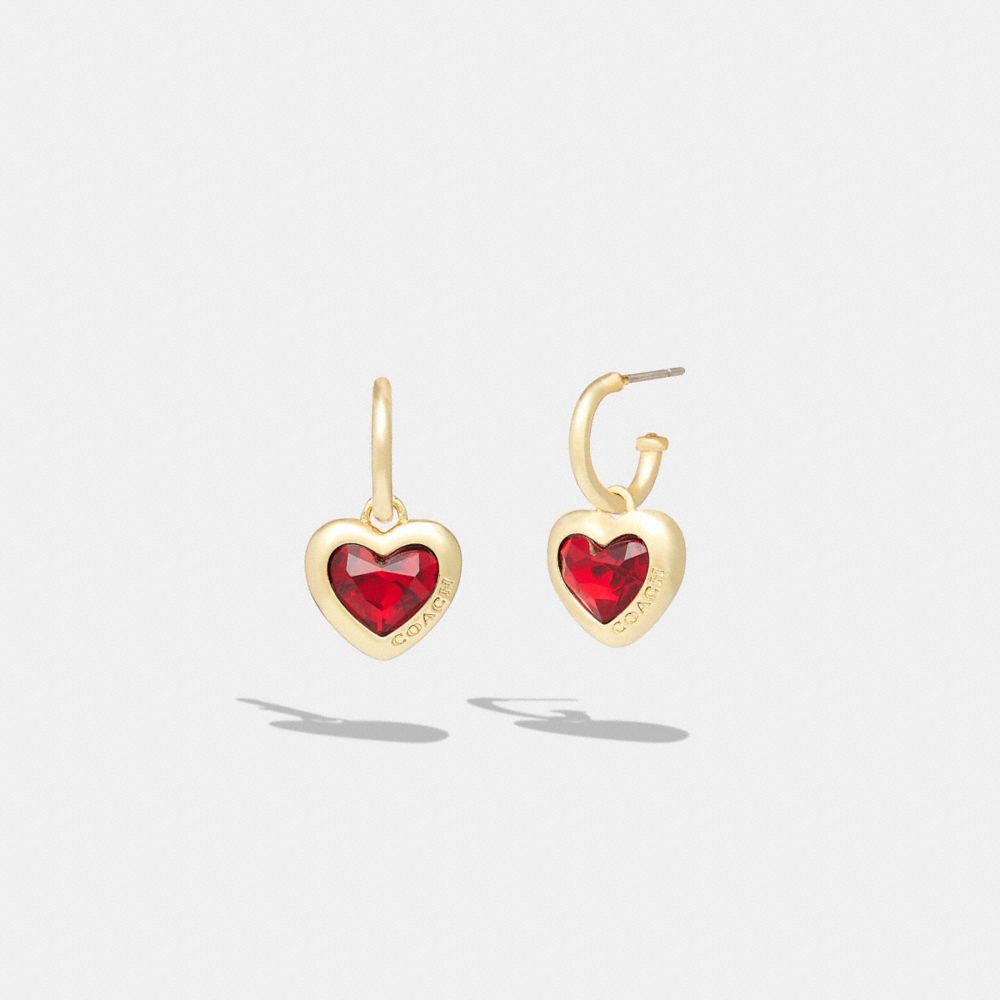 COACH® | Heart Huggie Earrings