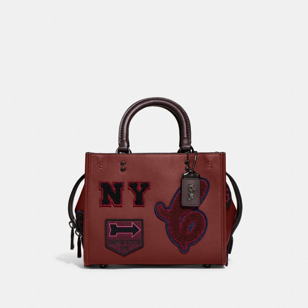 Coach Rogue 25 With Varsity Patches In Pewter/cardinal | ModeSens