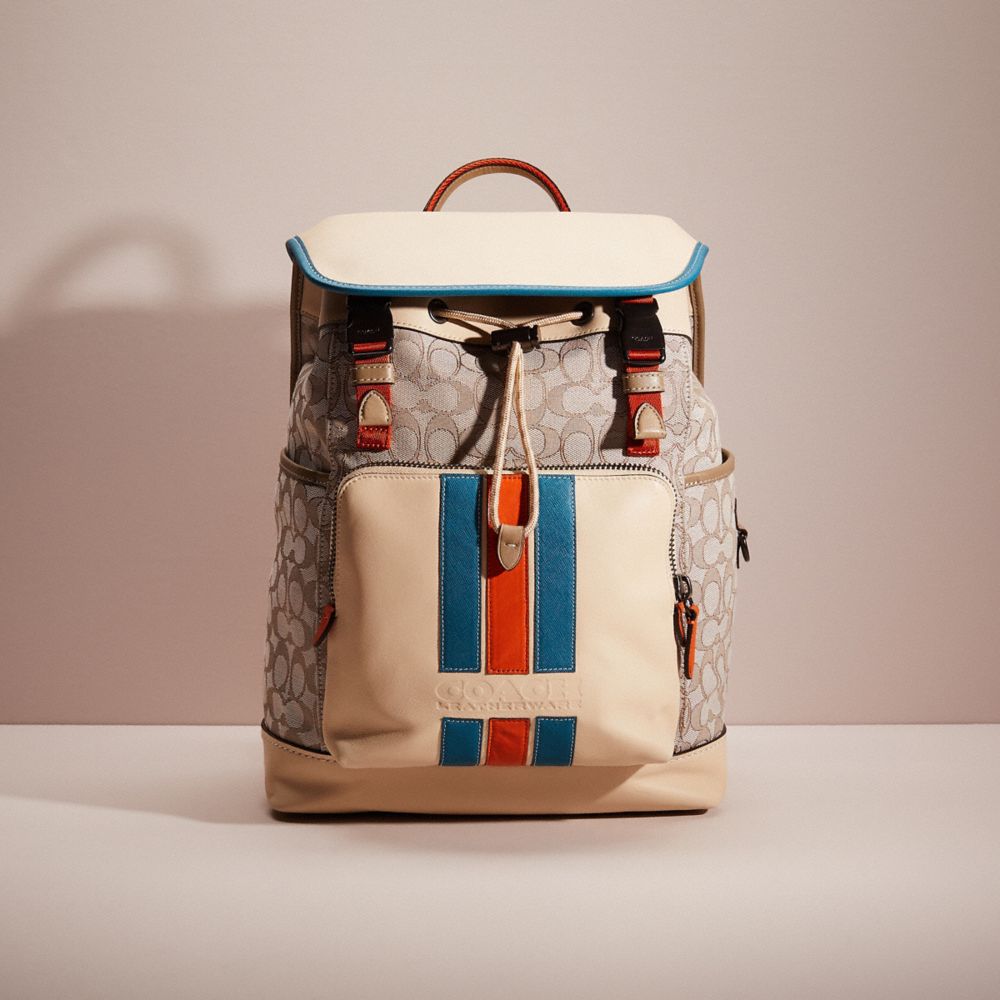 Upcrafted League Flap Backpack In Signature Jacquard | COACH®