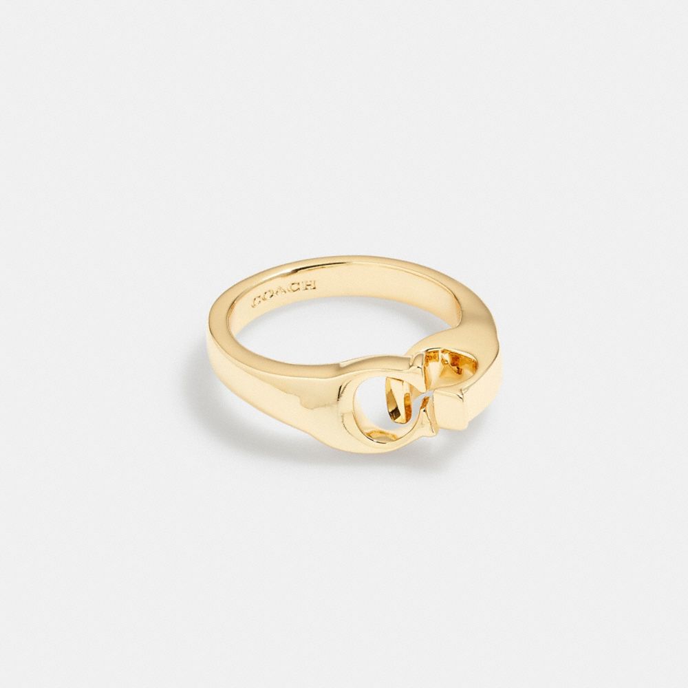 COACH® | Interlocking Signature Small Ring